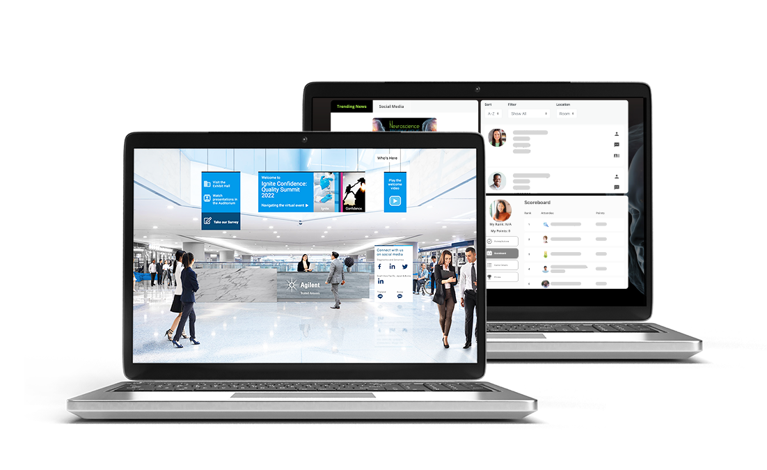 Content Templates & Immersive 3D Virtual Event Spaces